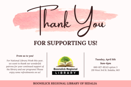 Patron Appreciation Day – Boonslick Regional Library