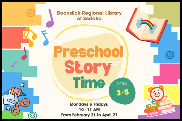 Preschool Story Time | Sedalia – Boonslick Regional Library